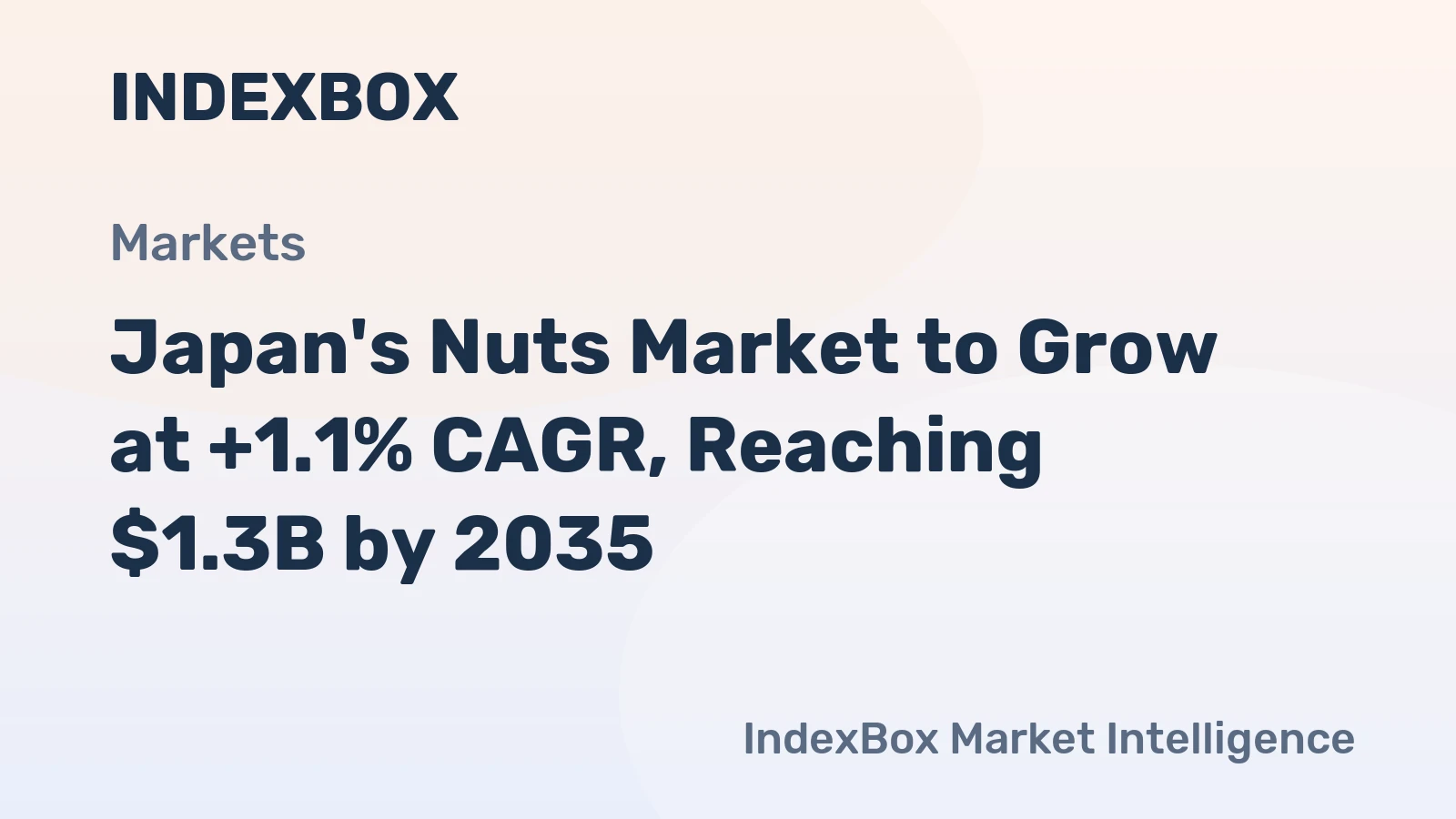 Japan's Nuts Market to Grow at +1.1% CAGR, Reaching $1.3B by 2035