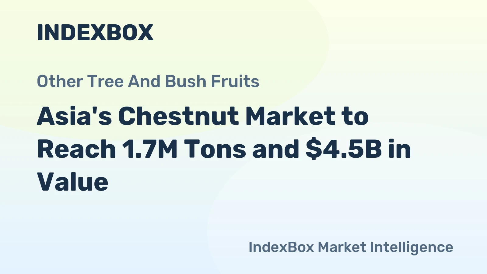 Asia's Chestnut Market to Reach 1.7M Tons and $4.5B in Value