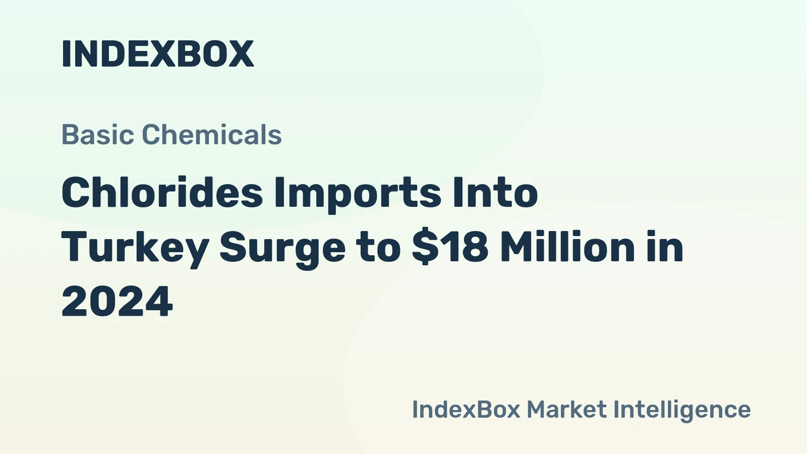 Chlorides Imports Into Turkey Surge to $18 Million in 2024