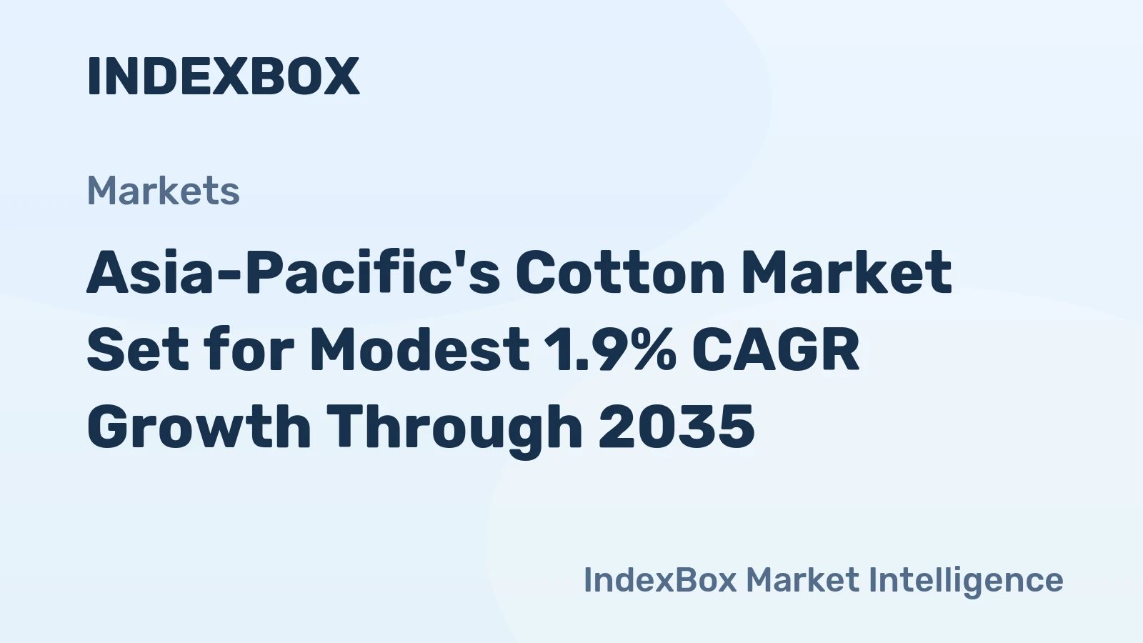 Asia-Pacific's Cotton Market Set for Modest 1.9% CAGR Growth Through 2035