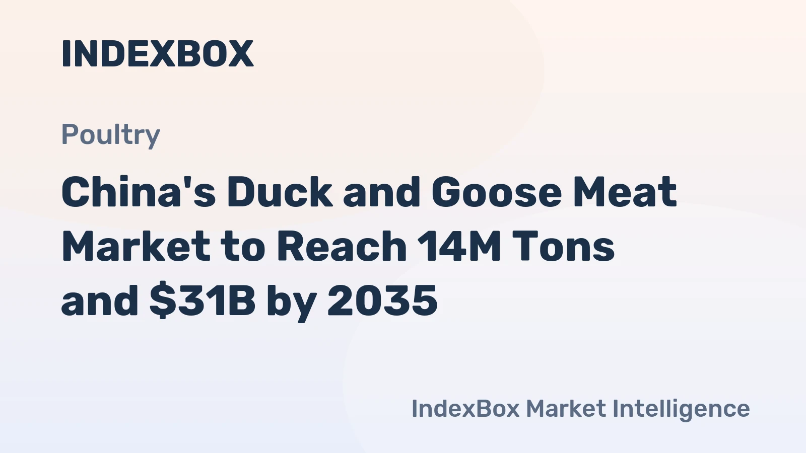 China's Duck and Goose Meat Market to Reach 14M Tons and $31B by 2035
