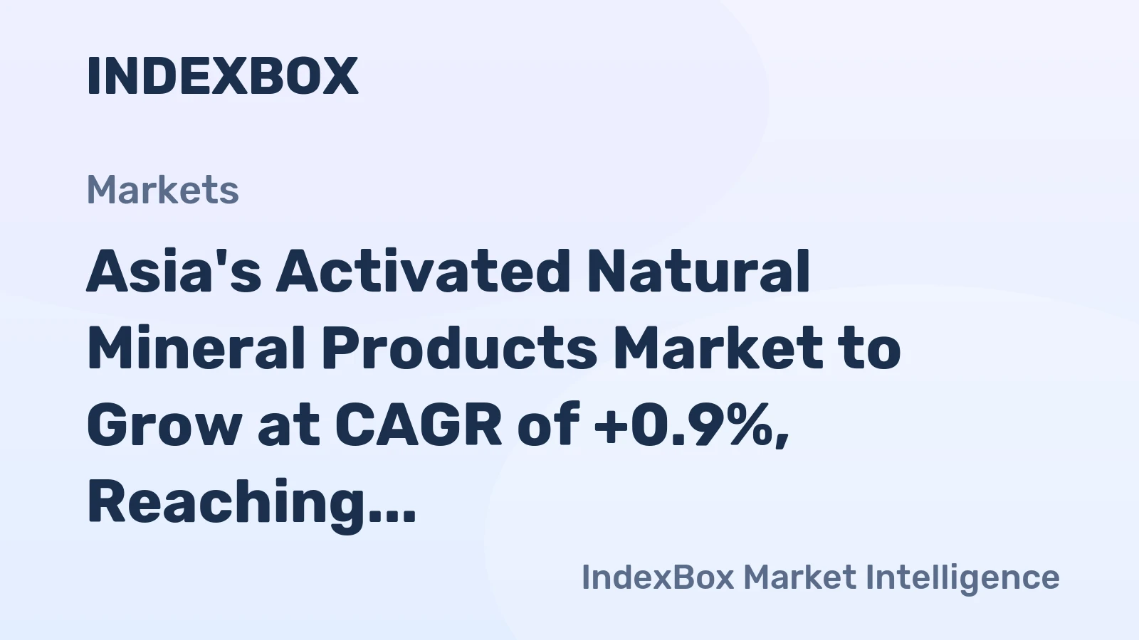 Asia's Activated Natural Mineral Products Market to Grow at CAGR of +0.9%, Reaching 14M tons by 2035