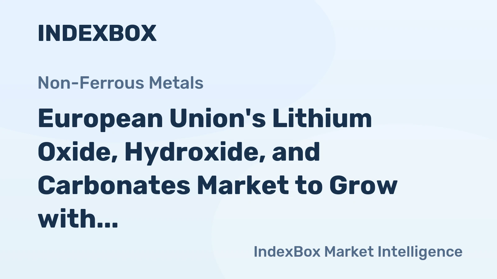 European Union's Lithium Oxide, Hydroxide, and Carbonates Market to Grow with a CAGR of +1.1% from 2024-2035, Reaching 37K Tons