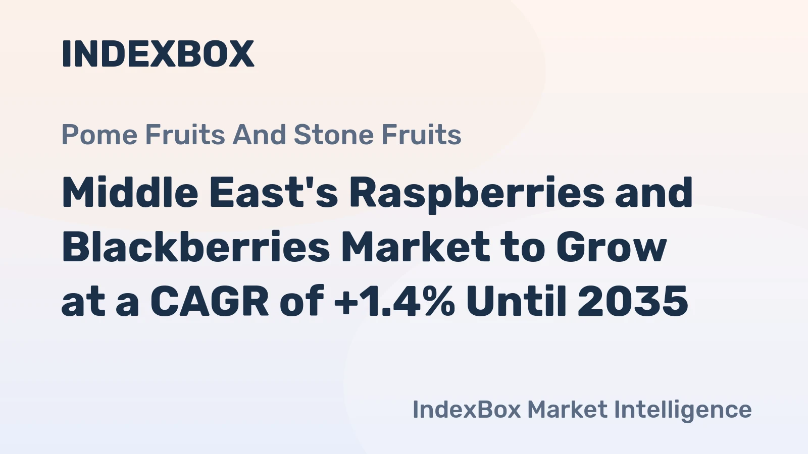 Middle East's Raspberries and Blackberries Market to Grow at a CAGR of +1.4% Until 2035