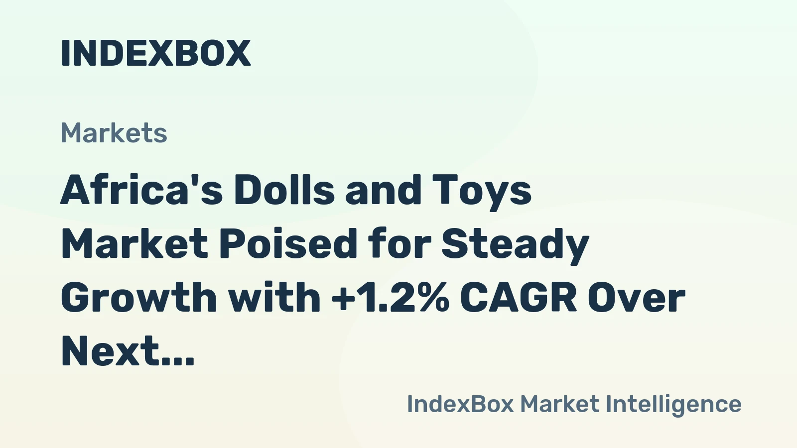 Africa's Dolls and Toys Market Poised for Steady Growth with +1.2% CAGR Over Next Decade
