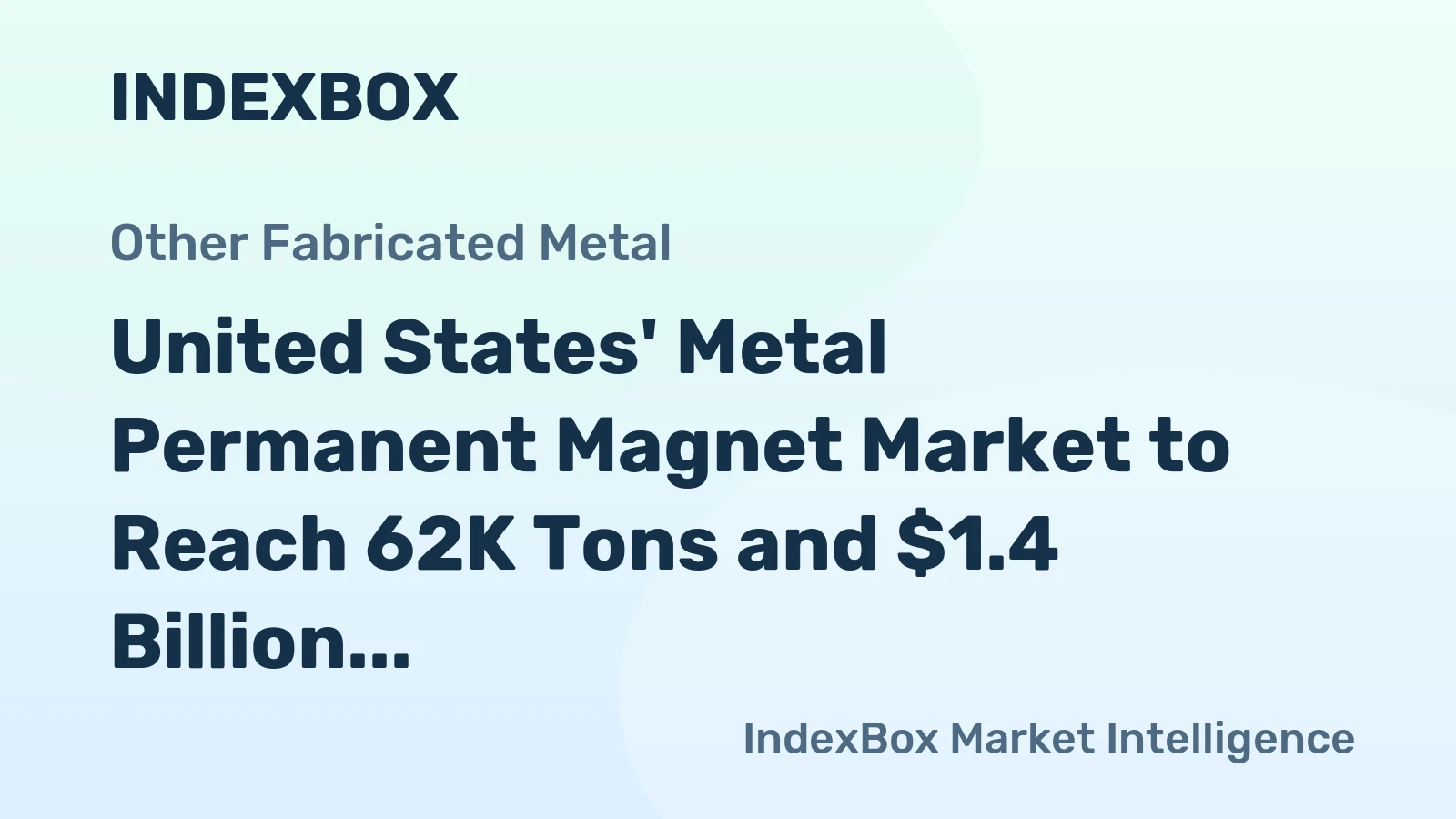 United States' Metal Permanent Magnet Market to Reach 62K Tons and $1.4 Billion by 2035