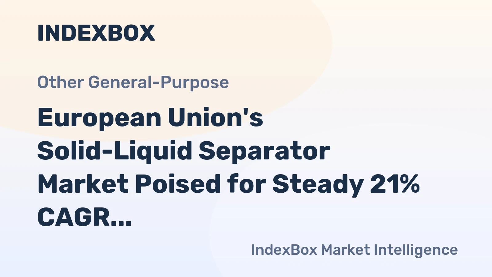 European Union's Solid-Liquid Separator Market Poised for Steady 21% CAGR Growth Through 2035