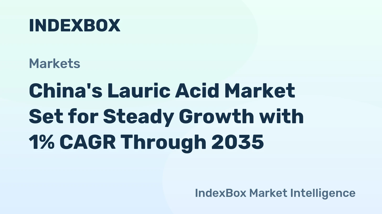 China's Lauric Acid Market Set for Steady Growth with 1% CAGR Through 2035