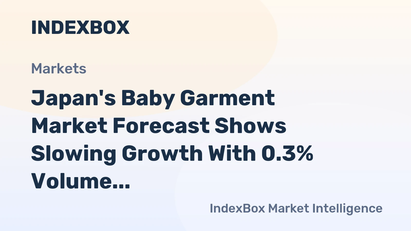 Japan's Baby Garment Market Forecast Shows Slowing Growth With 0.3% Volume CAGR to 2035