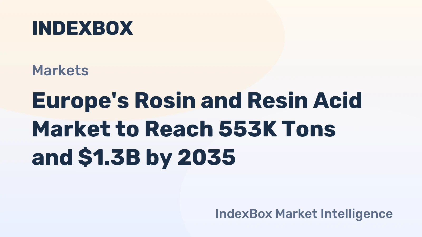 Europe's Rosin and Resin Acid Market to Reach 553K Tons and $1.3B by 2035
