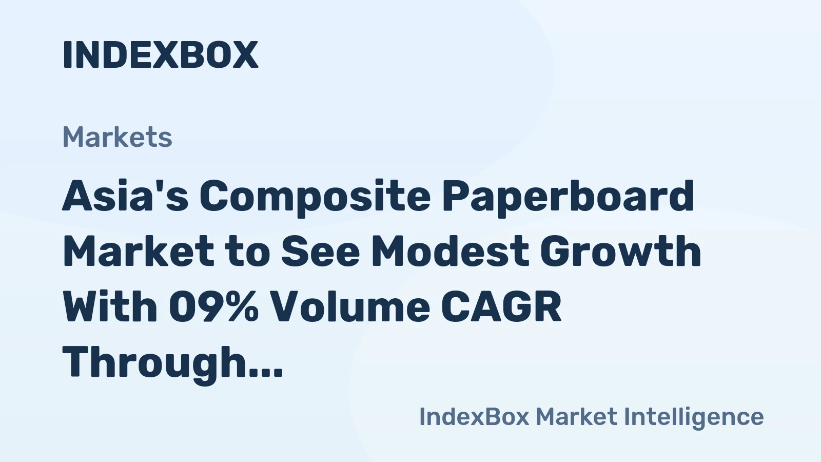 Asia's Composite Paperboard Market to See Modest Growth With 09% Volume CAGR Through 2035
