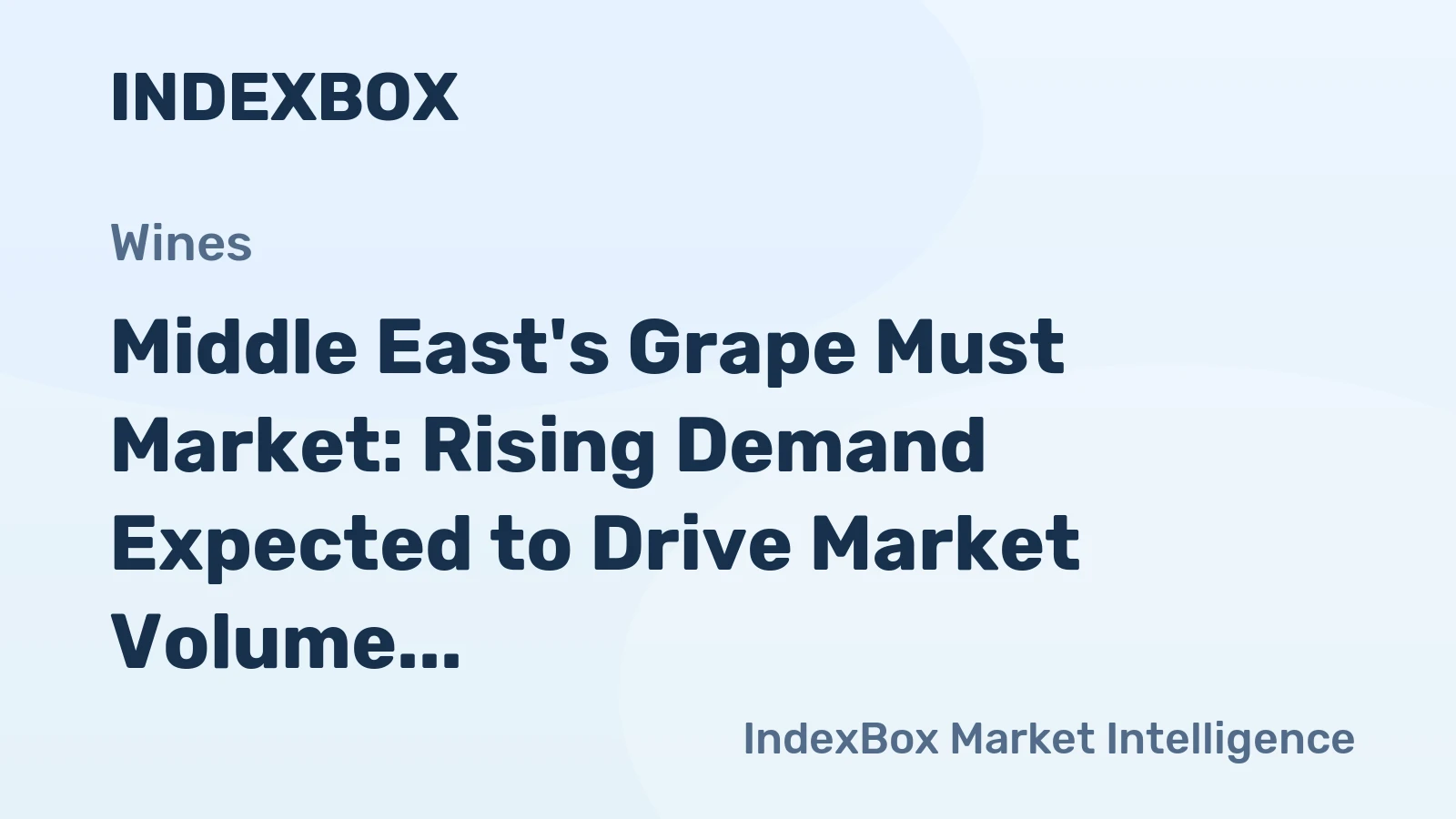 Middle East's Grape Must Market: Rising Demand Expected to Drive Market Volume to 430M Litres and Market Value to $1.7B by 2035