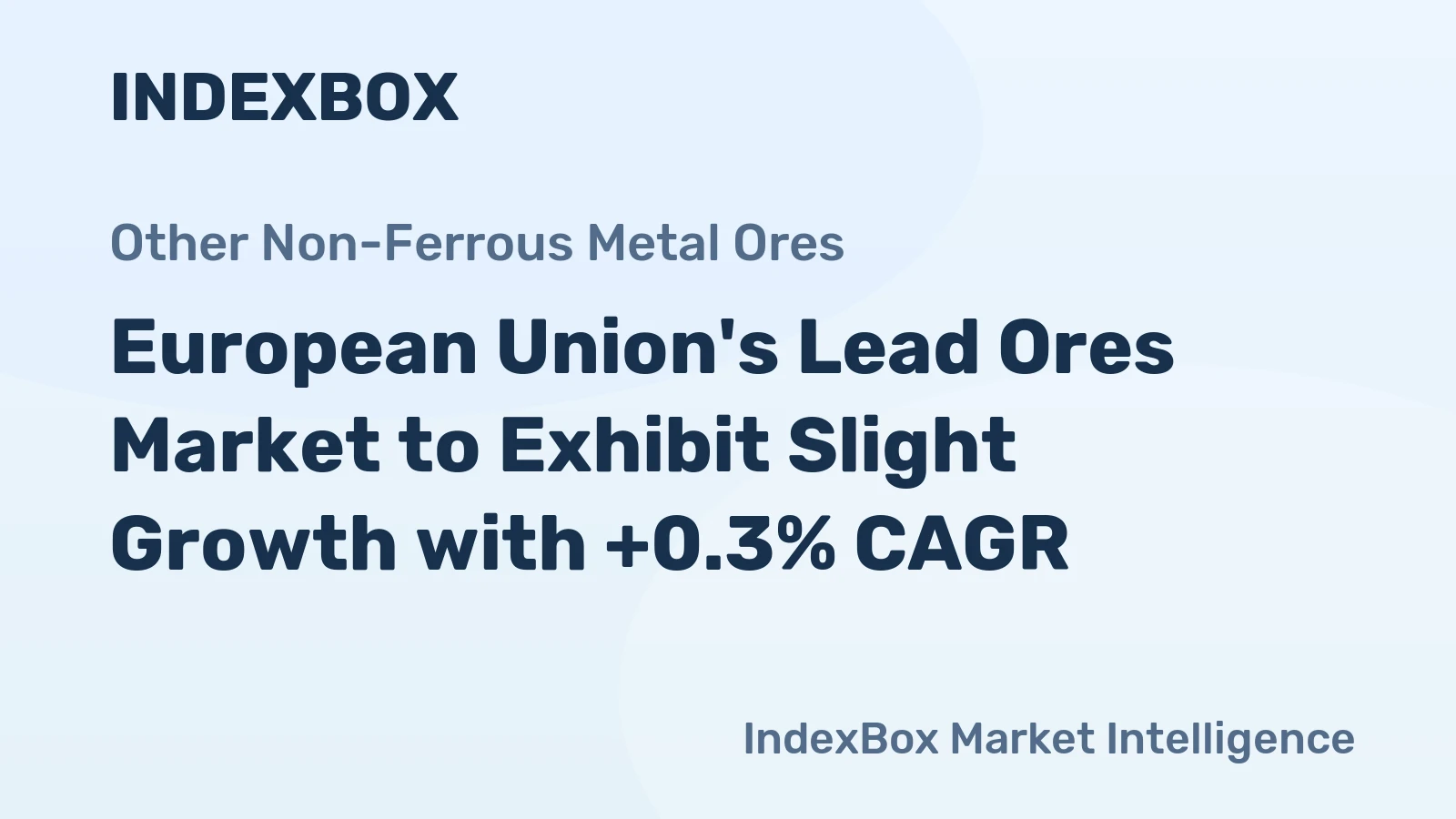 European Union's Lead Ores Market to Exhibit Slight Growth with +0.3% CAGR