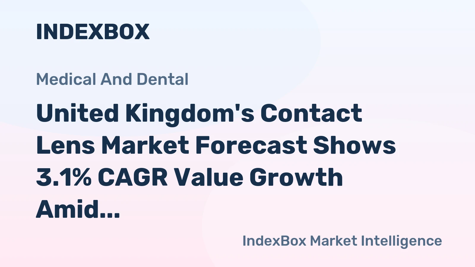 United Kingdom's Contact Lens Market Forecast Shows 3.1% CAGR Value Growth Amid Shifting Trade Dynamics