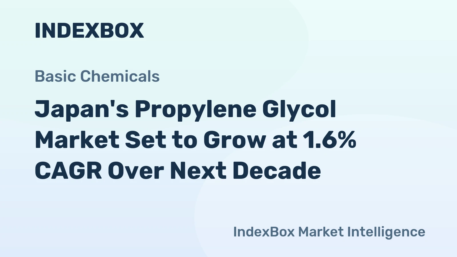 Japan's Propylene Glycol Market Set to Grow at 1.6% CAGR Over Next Decade