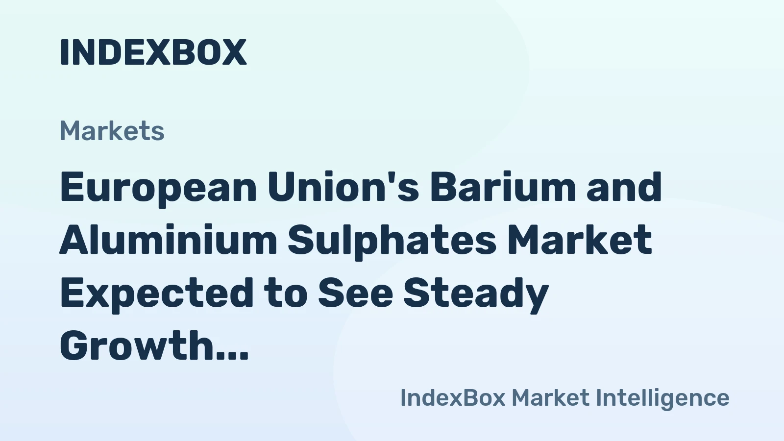European Union's Barium and Aluminium Sulphates Market Expected to See Steady Growth, Reaching 807K Tons and $295M by 2035