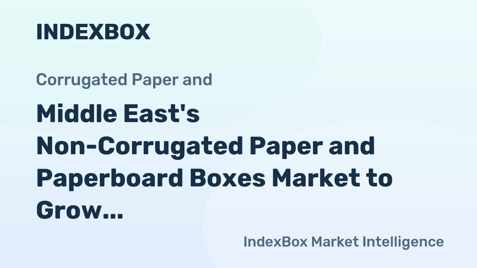 Middle East's Non-Corrugated Paper and Paperboard Boxes Market to Grow at 2.9% CAGR, Reaching 2.8M Tons by 2035