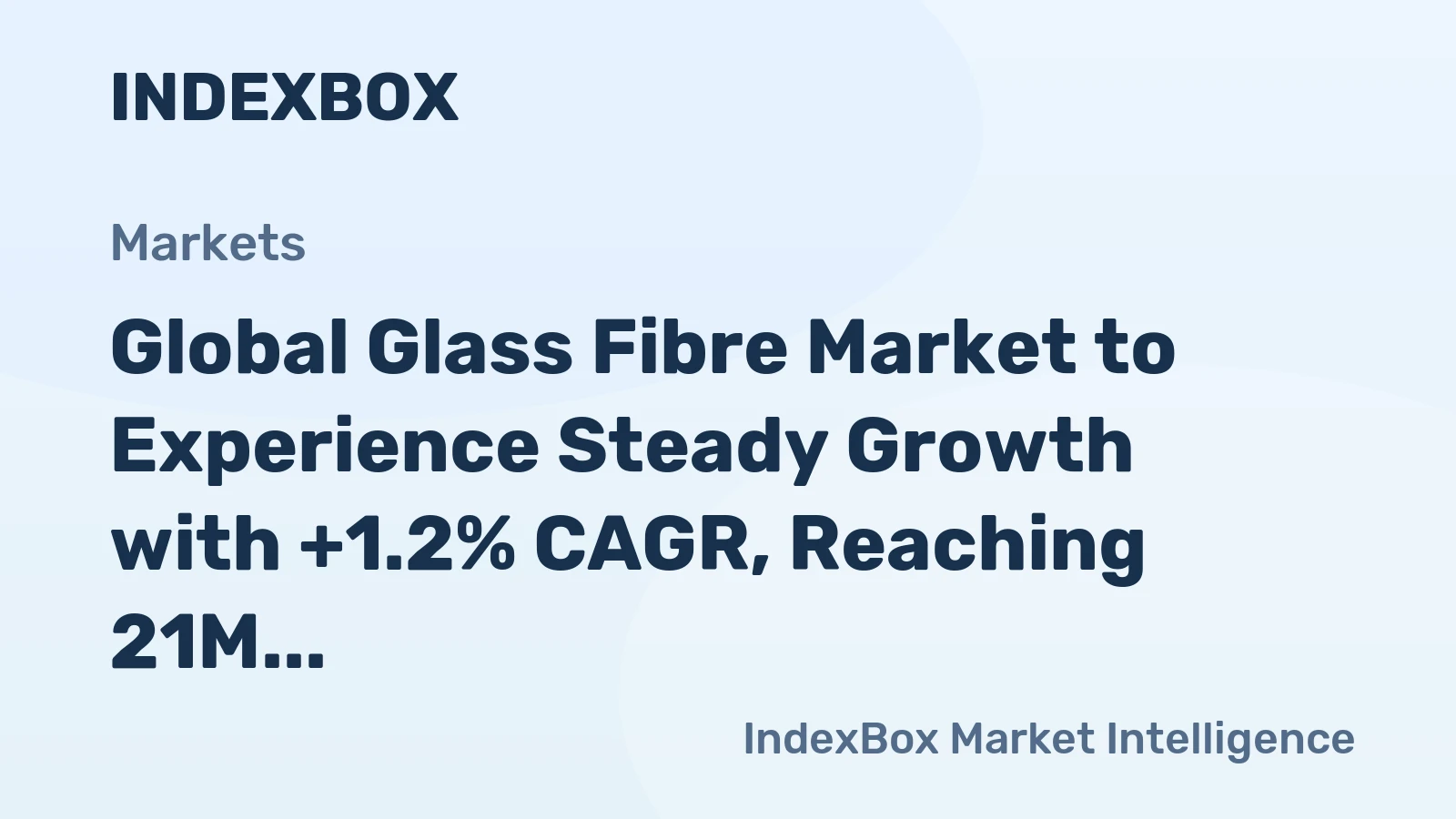 Global Glass Fibre Market to Experience Steady Growth with +1.2% CAGR, Reaching 21M Tons by 2035