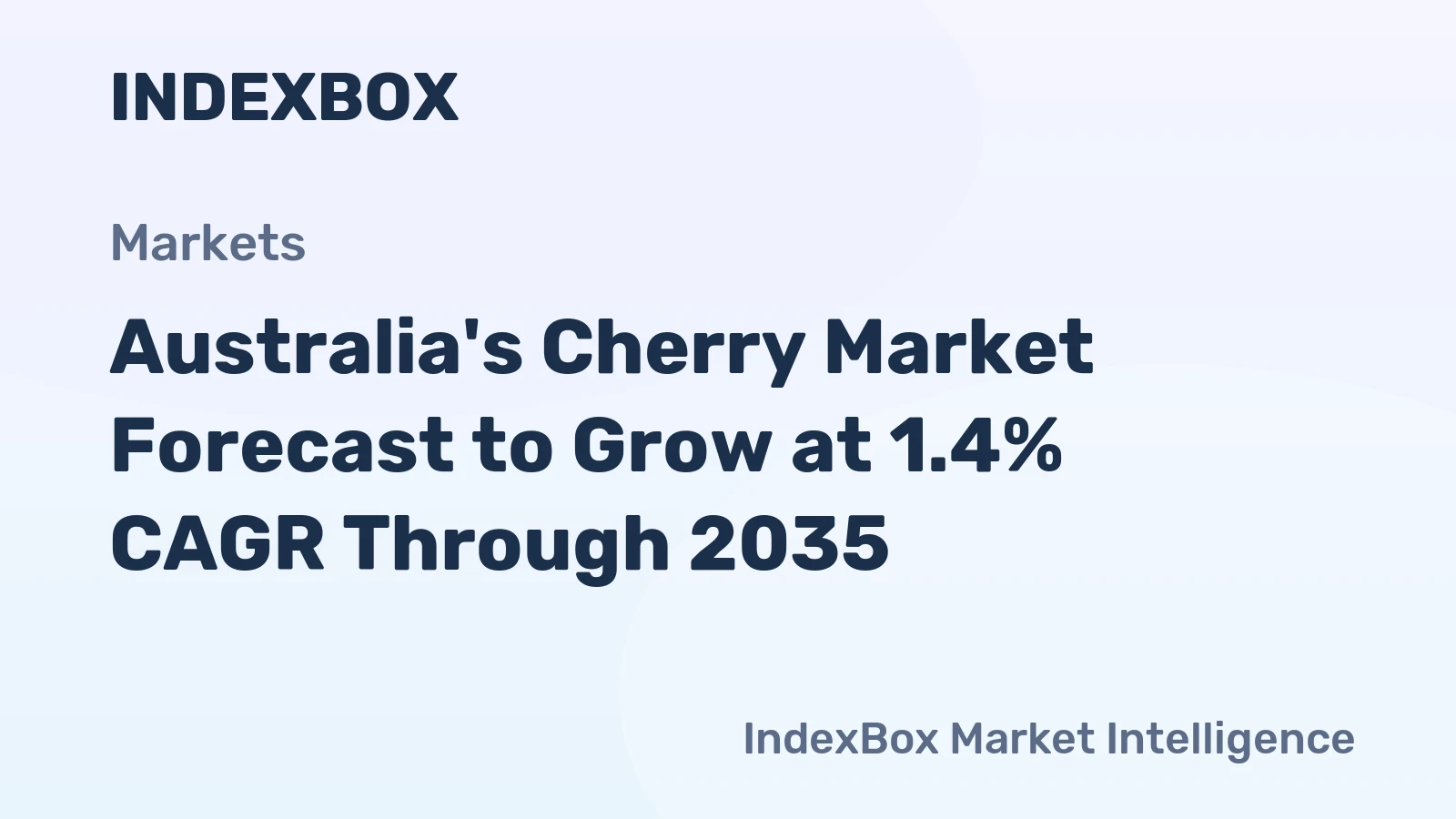 Australia's Cherry Market Forecast to Grow at 1.4% CAGR Through 2035