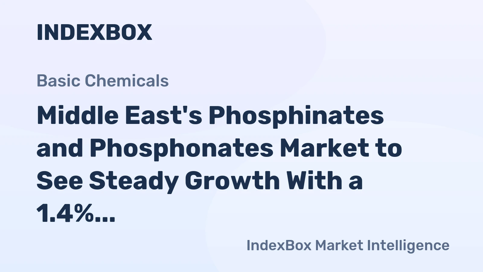 Middle East's Phosphinates and Phosphonates Market to See Steady Growth With a 1.4% CAGR Through 2035