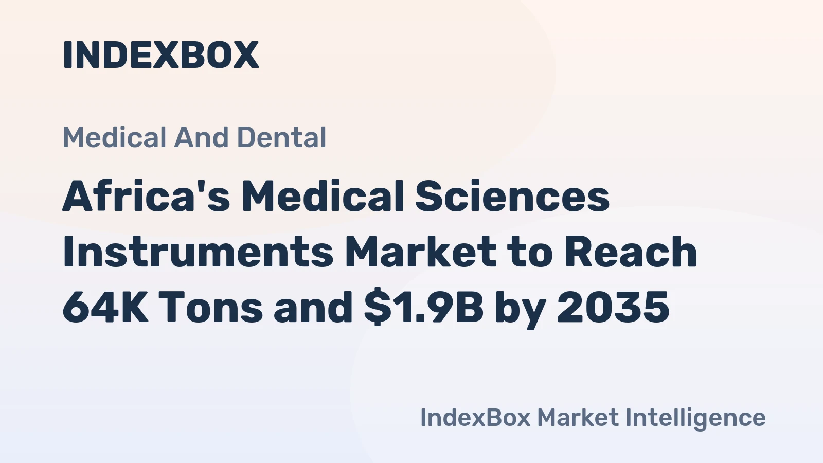 Africa's Medical Sciences Instruments Market to Reach 64K Tons and $1.9B by 2035