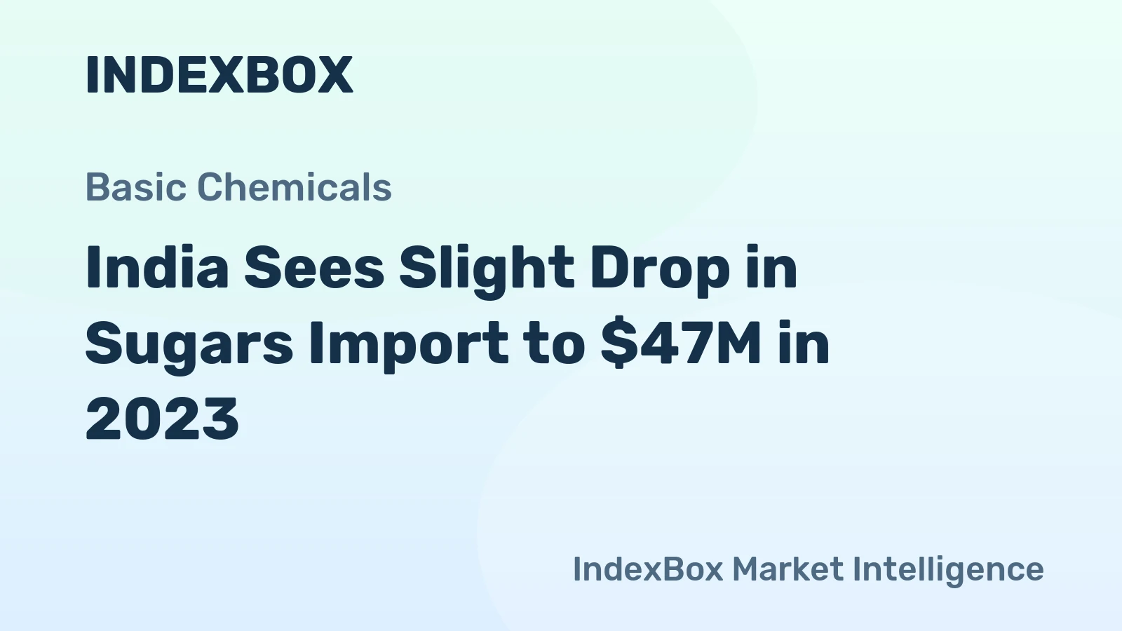 India Sees Slight Drop in Sugars Import to $47M in 2023