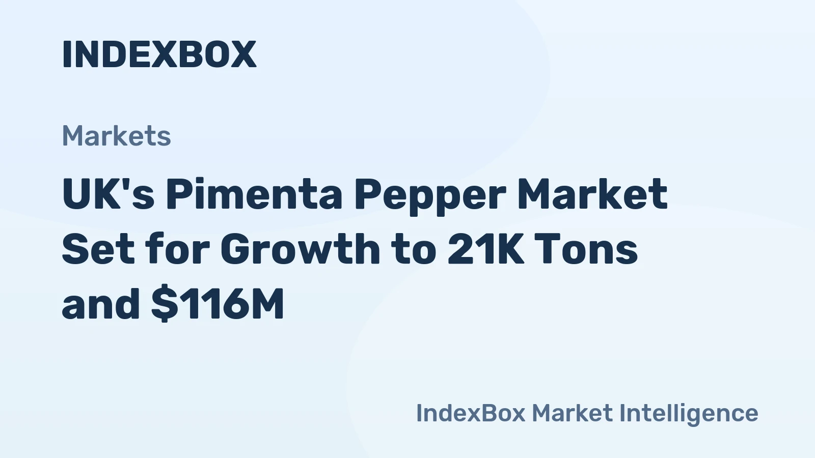 UK's Pimenta Pepper Market Set for Growth to 21K Tons and $116M
