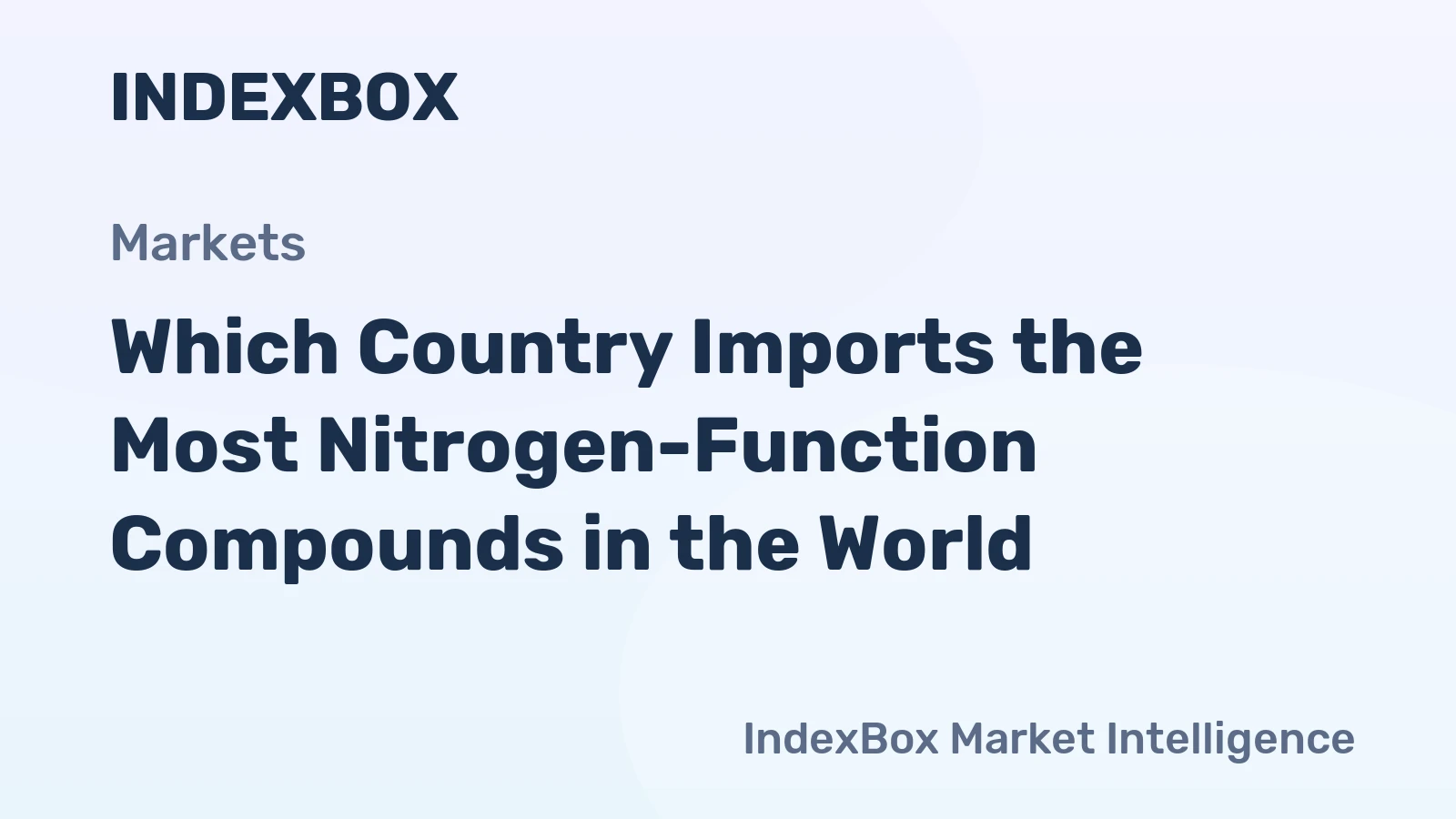 Which Country Imports the Most Nitrogen-Function Compounds in the World?