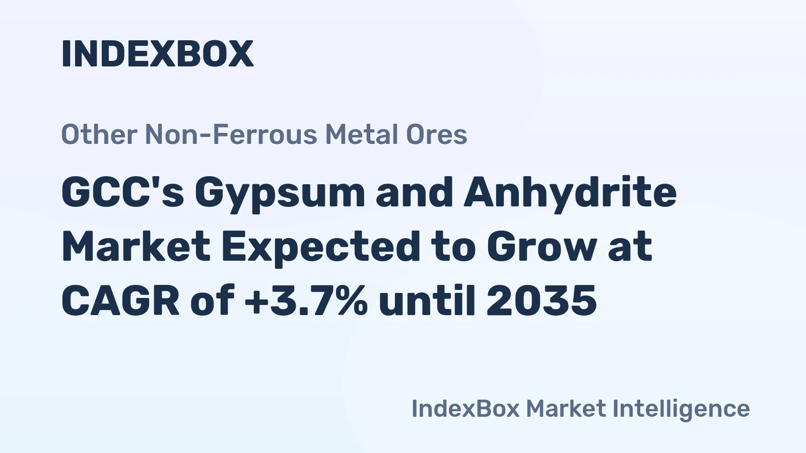 GCC's Gypsum and Anhydrite Market Expected to Grow at CAGR of +3.7% until 2035