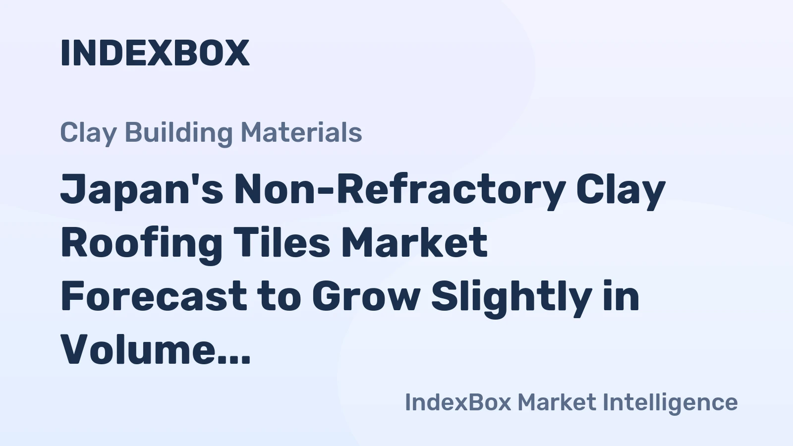 Japan's Non-Refractory Clay Roofing Tiles Market Forecast to Grow Slightly in Volume and Value by 2035