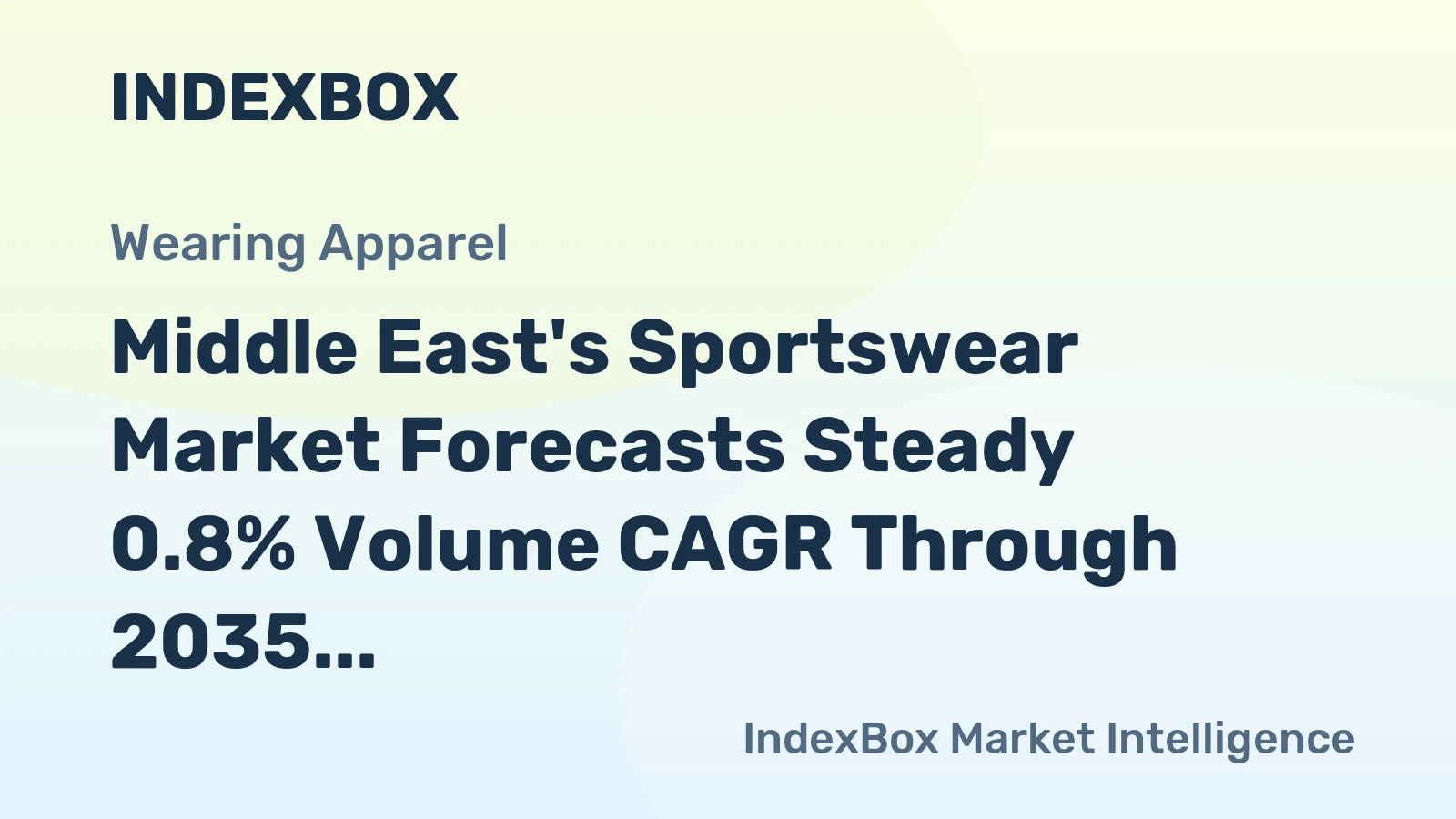 Middle East's Sportswear Market Forecasts Steady 0.8% Volume CAGR Through 2035