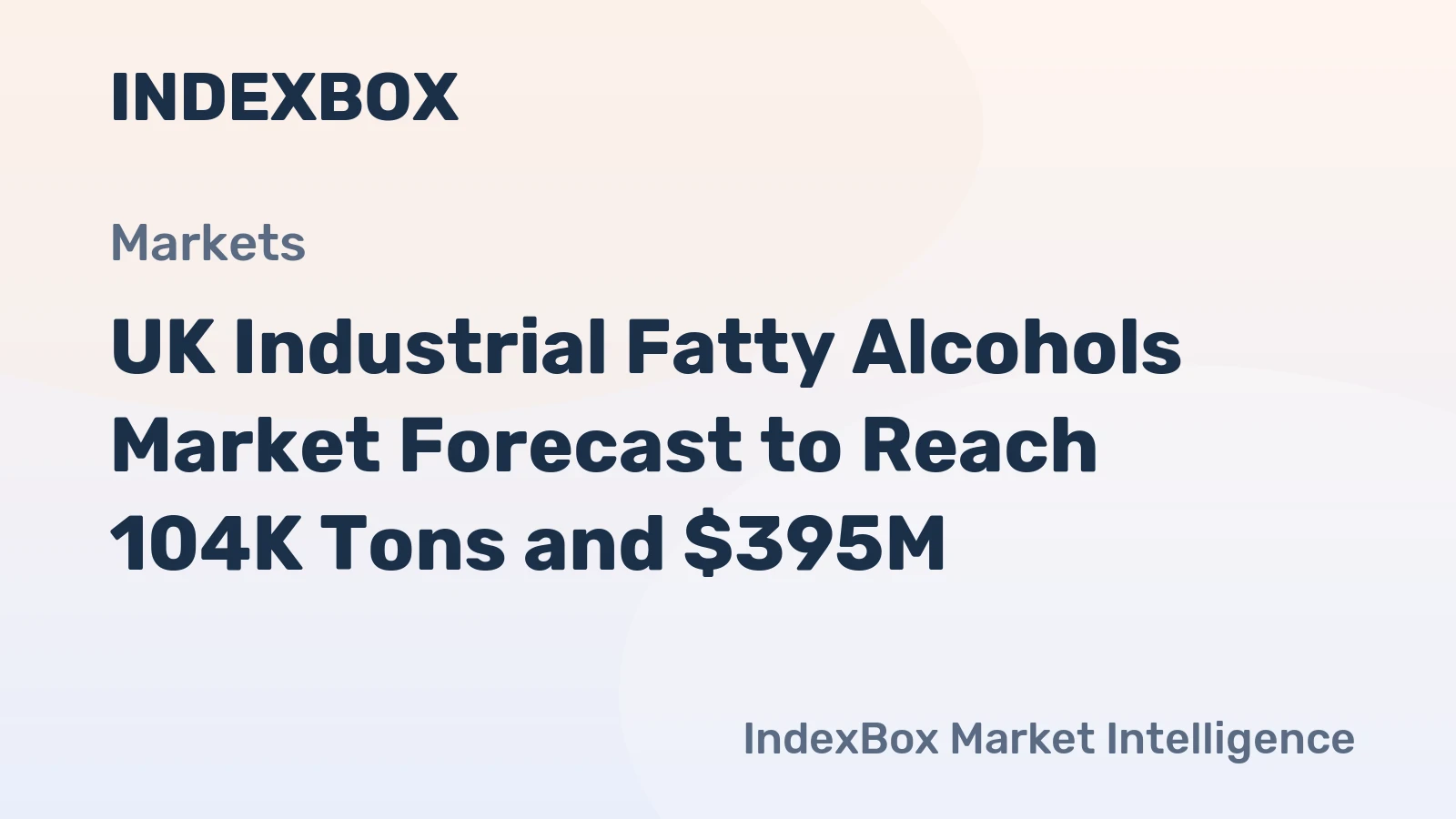 UK Industrial Fatty Alcohols Market Forecast to Reach 104K Tons and $395M