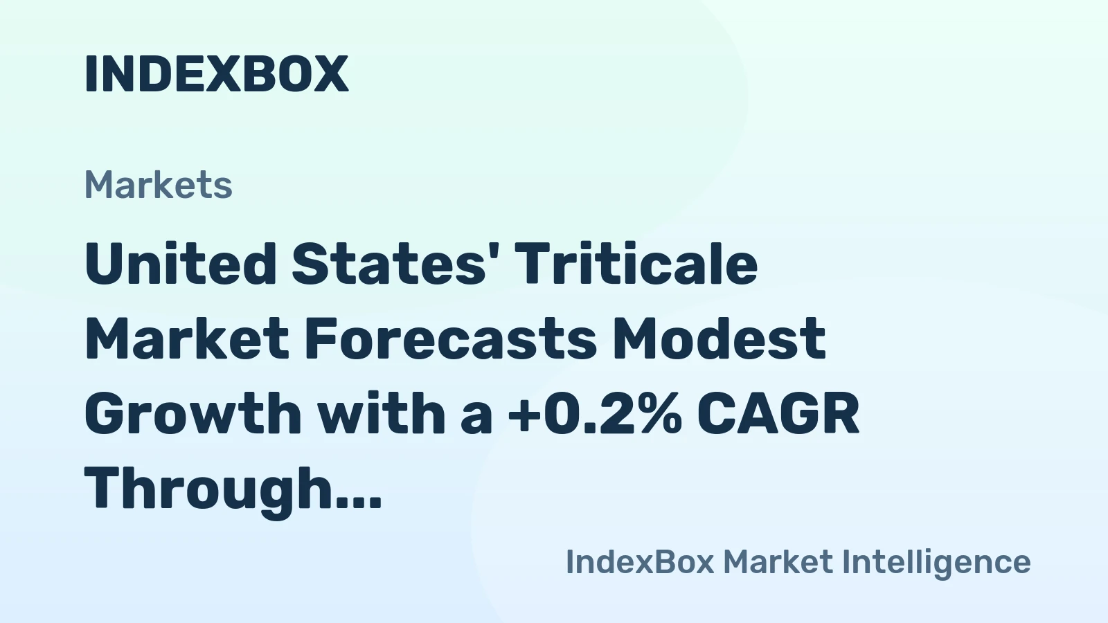 United States' Triticale Market Forecasts Modest Growth with a +0.2% CAGR Through 2035