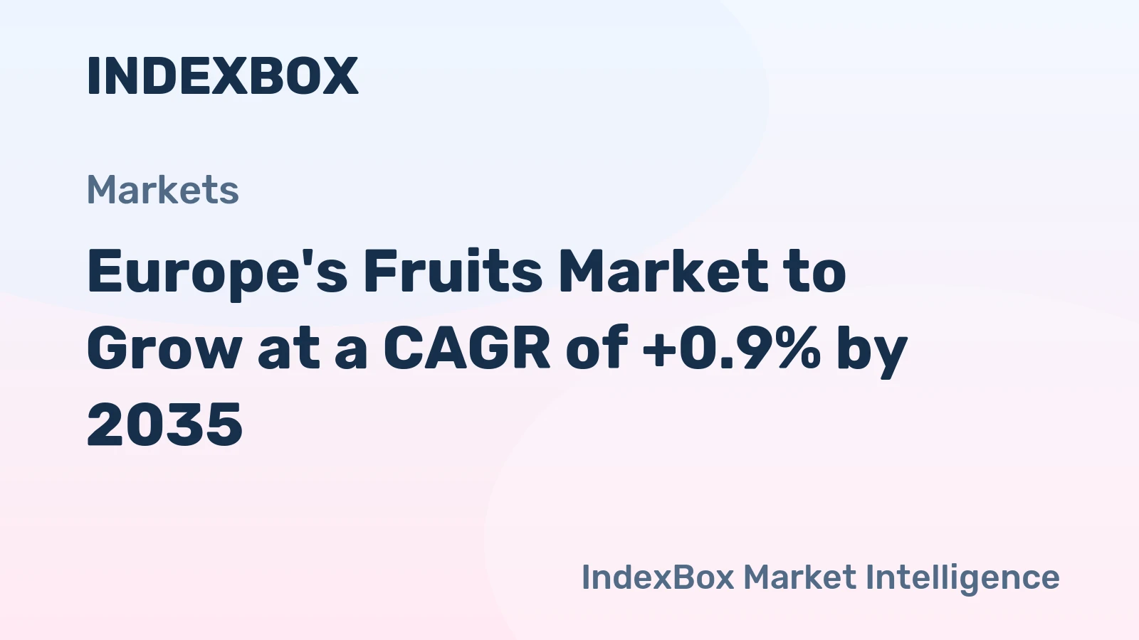 Europe's Fruits Market to Grow at a CAGR of +0.9% by 2035