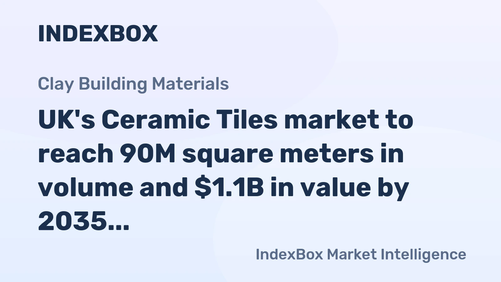 UK's Ceramic Tiles market to reach 90M square meters in volume and $1.1B in value by 2035, driven by increasing demand