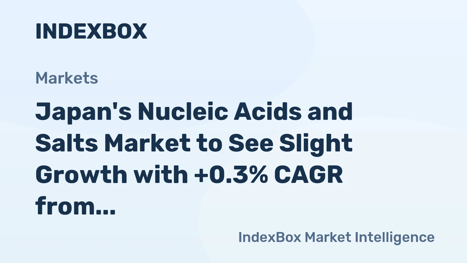 Japan's Nucleic Acids and Salts Market to See Slight Growth with +0.3% CAGR from 2024-2035
