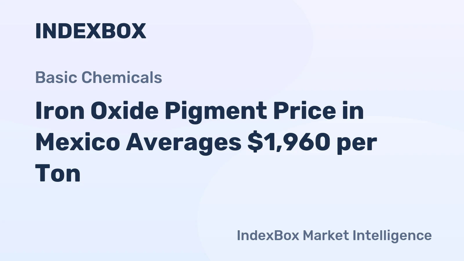 Iron Oxide Pigment Price in Mexico Averages $1,960 per Ton