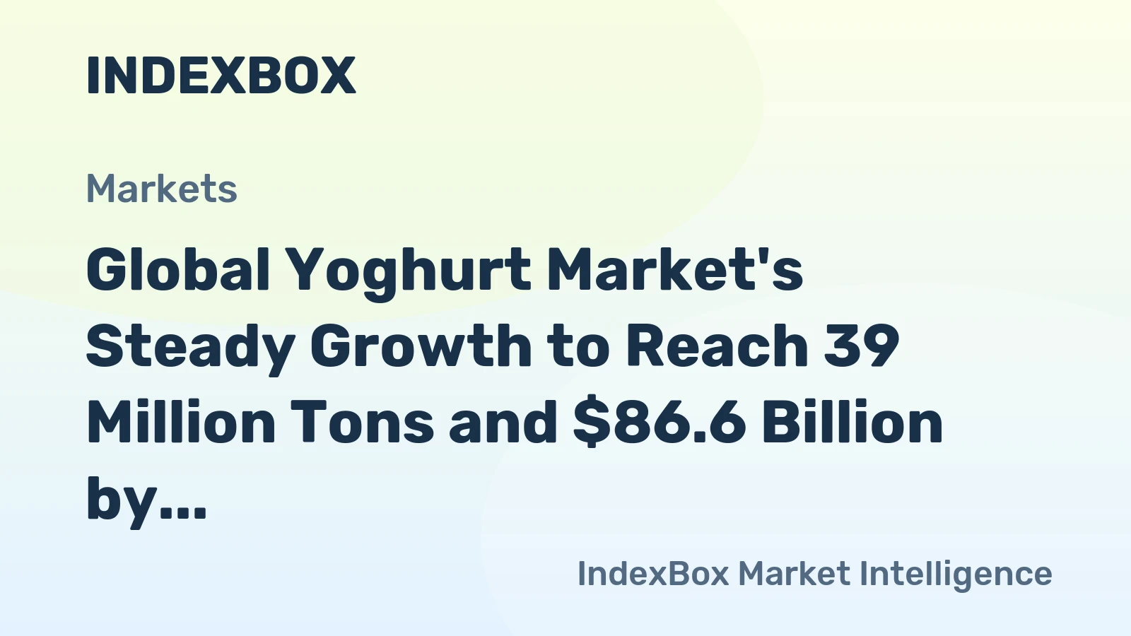 Global Yoghurt Market's Steady Growth to Reach 39 Million Tons and $86.6 Billion by 2035