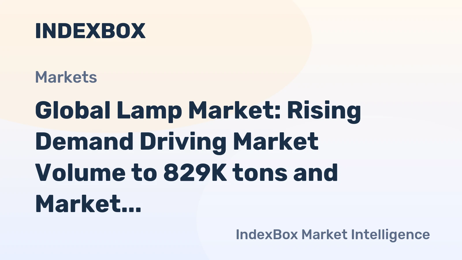 Global Lamp Market: Rising Demand Driving Market Volume to 829K tons and Market Value to $11.2B by 2035