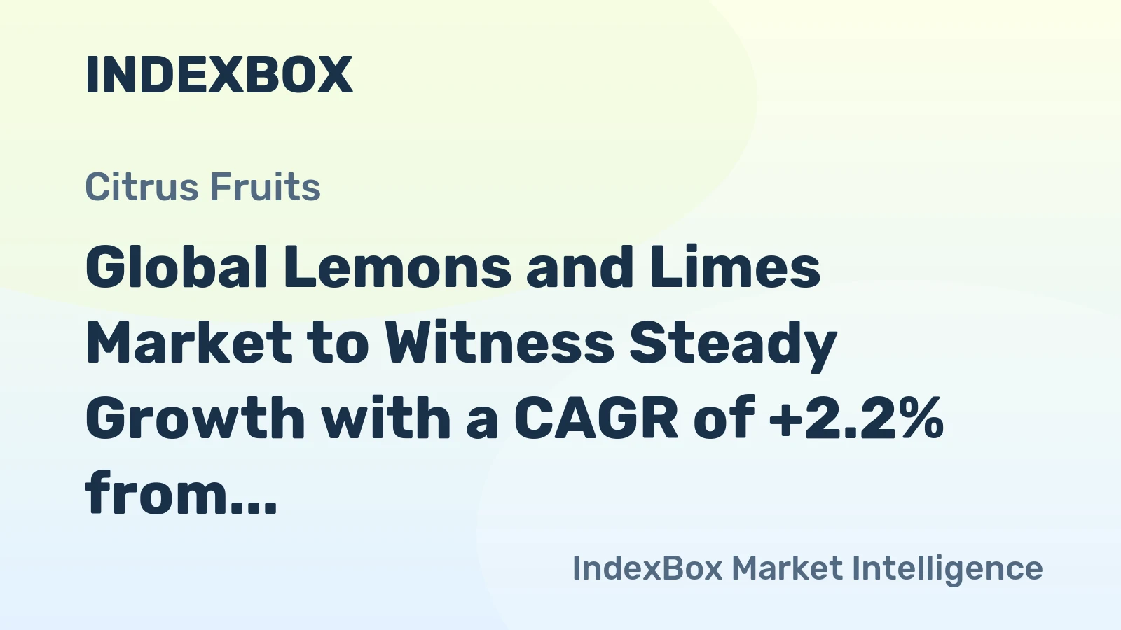 Global Lemons and Limes Market to Witness Steady Growth with a CAGR of +2.2% from 2024 to 2035
