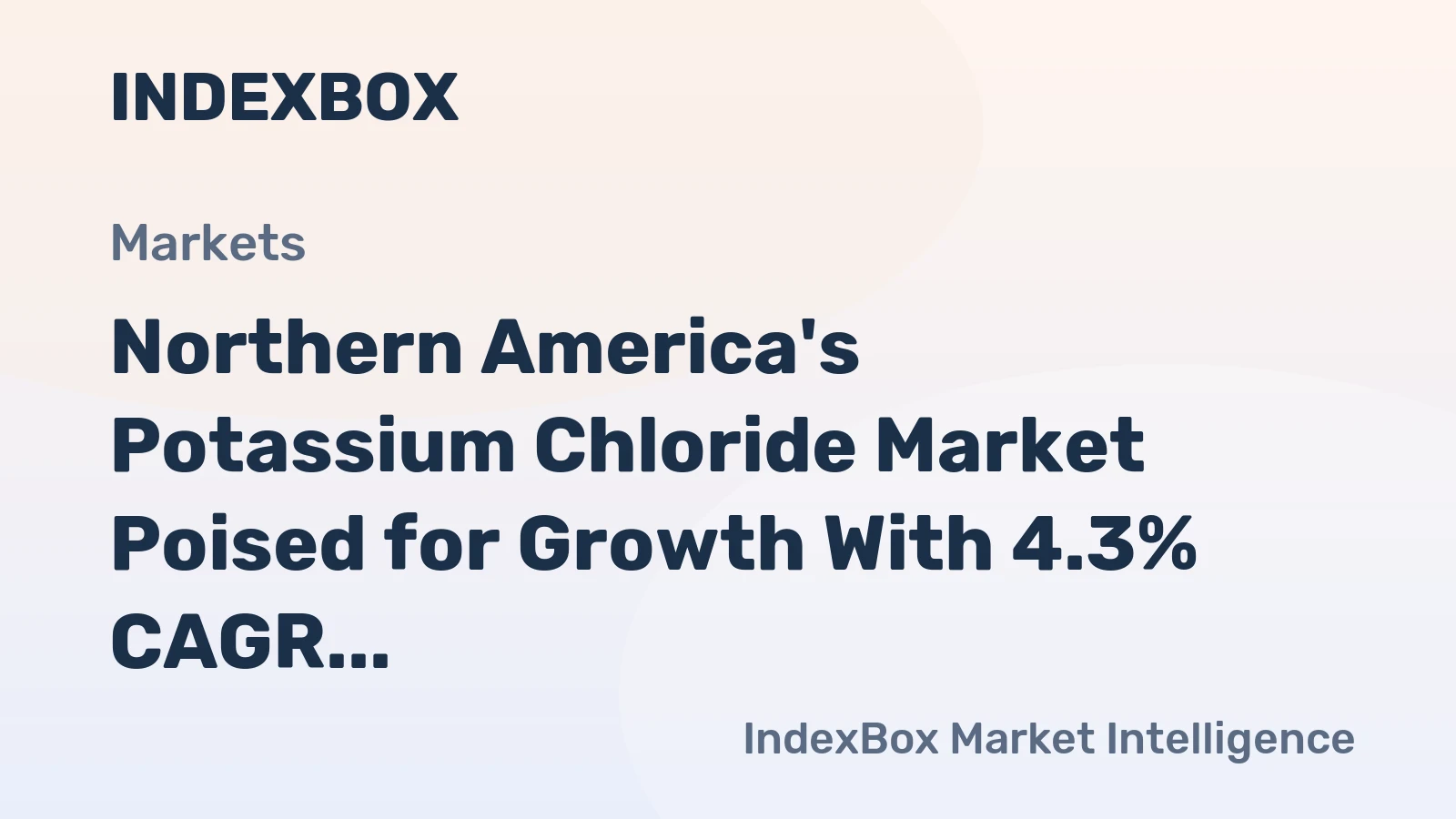 Northern America's Potassium Chloride Market Poised for Growth With 4.3% CAGR in Value Through 2035