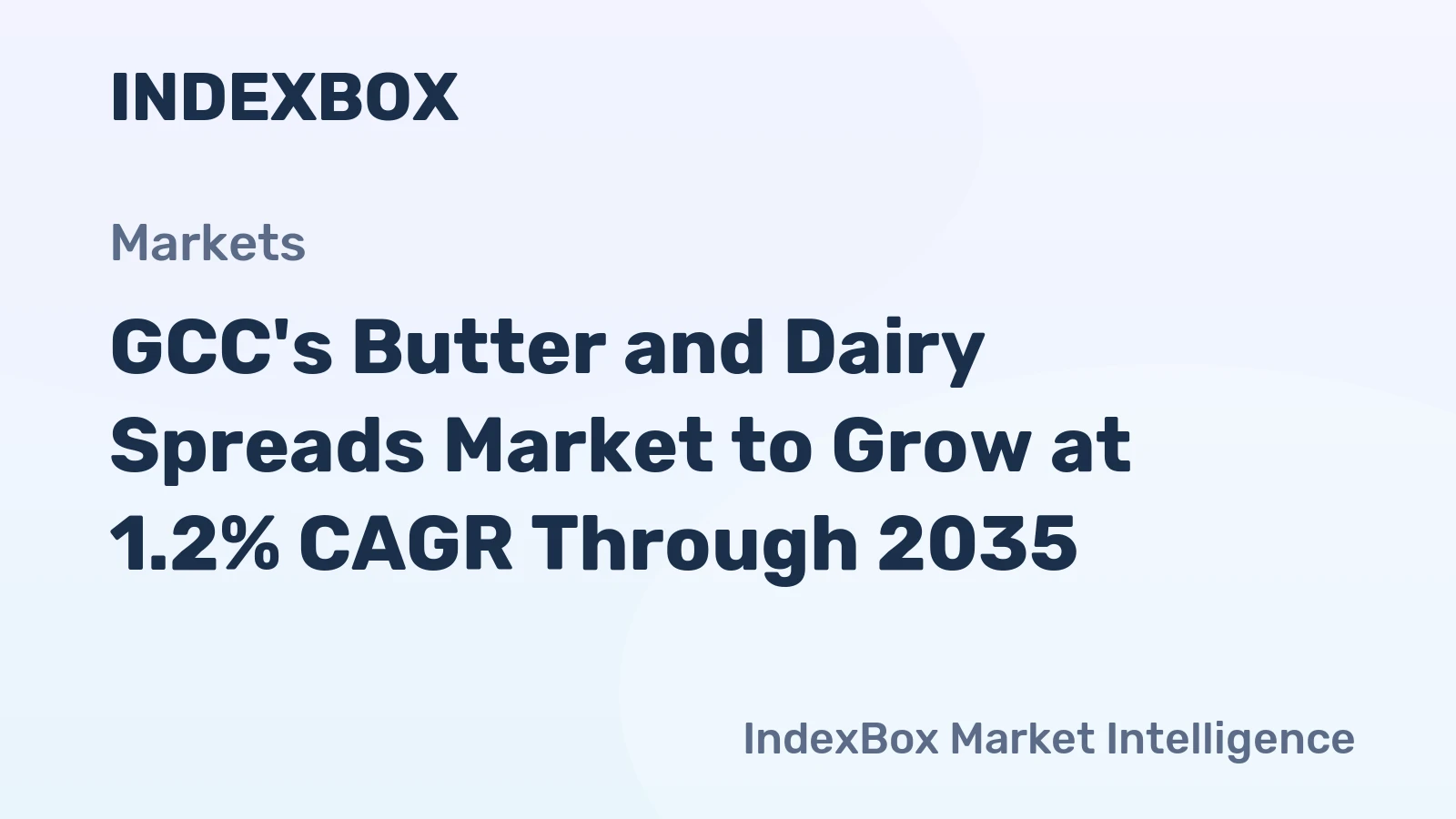 GCC's Butter and Dairy Spreads Market to Grow at 1.2% CAGR Through 2035