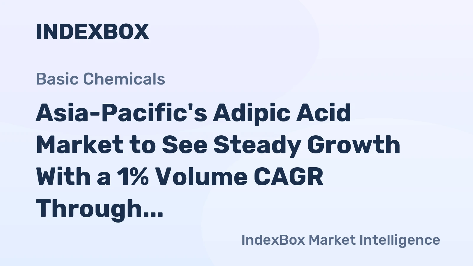 Asia-Pacific's Adipic Acid Market to See Steady Growth With a 1% Volume CAGR Through 2035