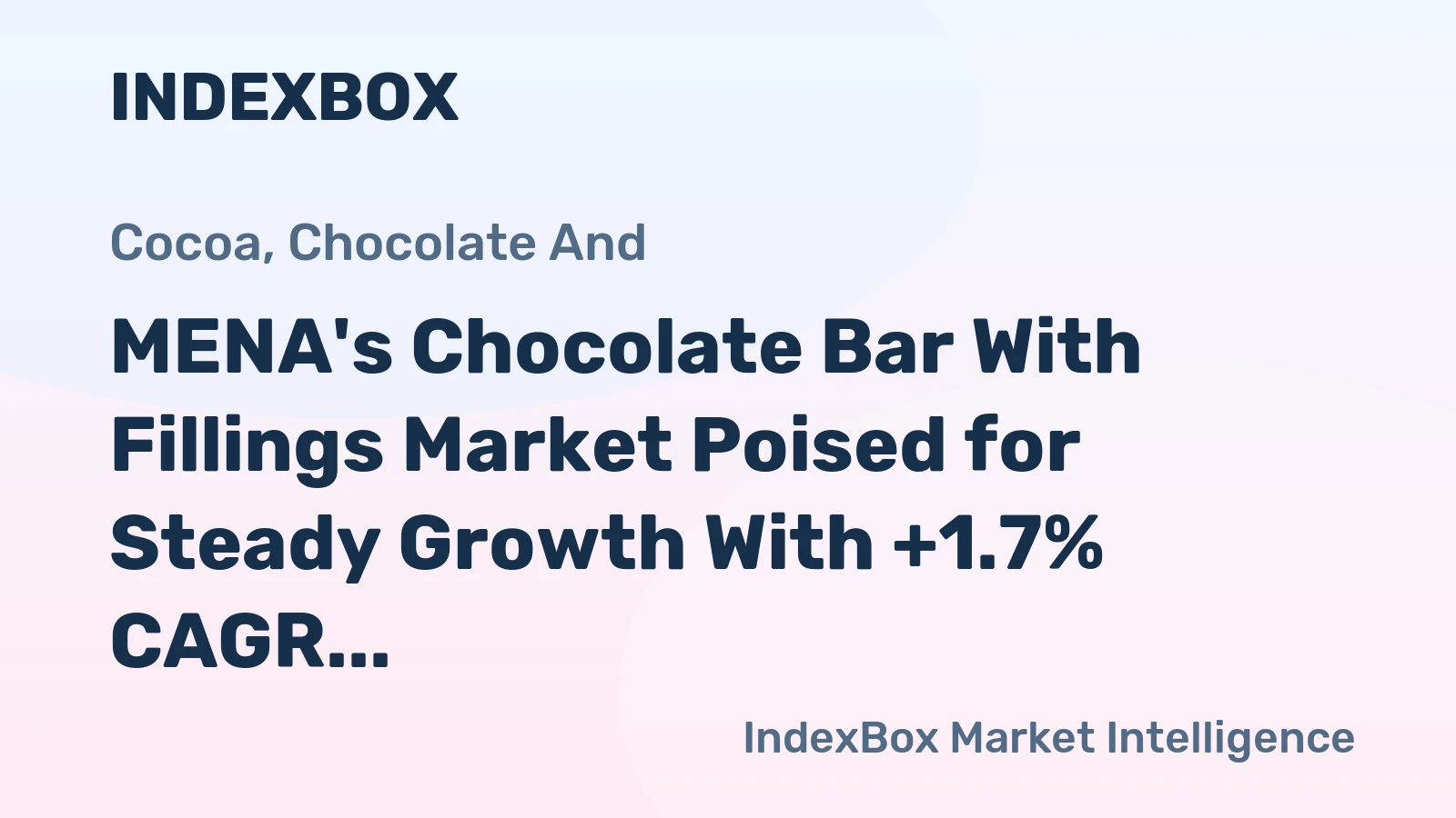 MENA's Chocolate Bar With Fillings Market Poised for Steady Growth With +1.7% CAGR in Value