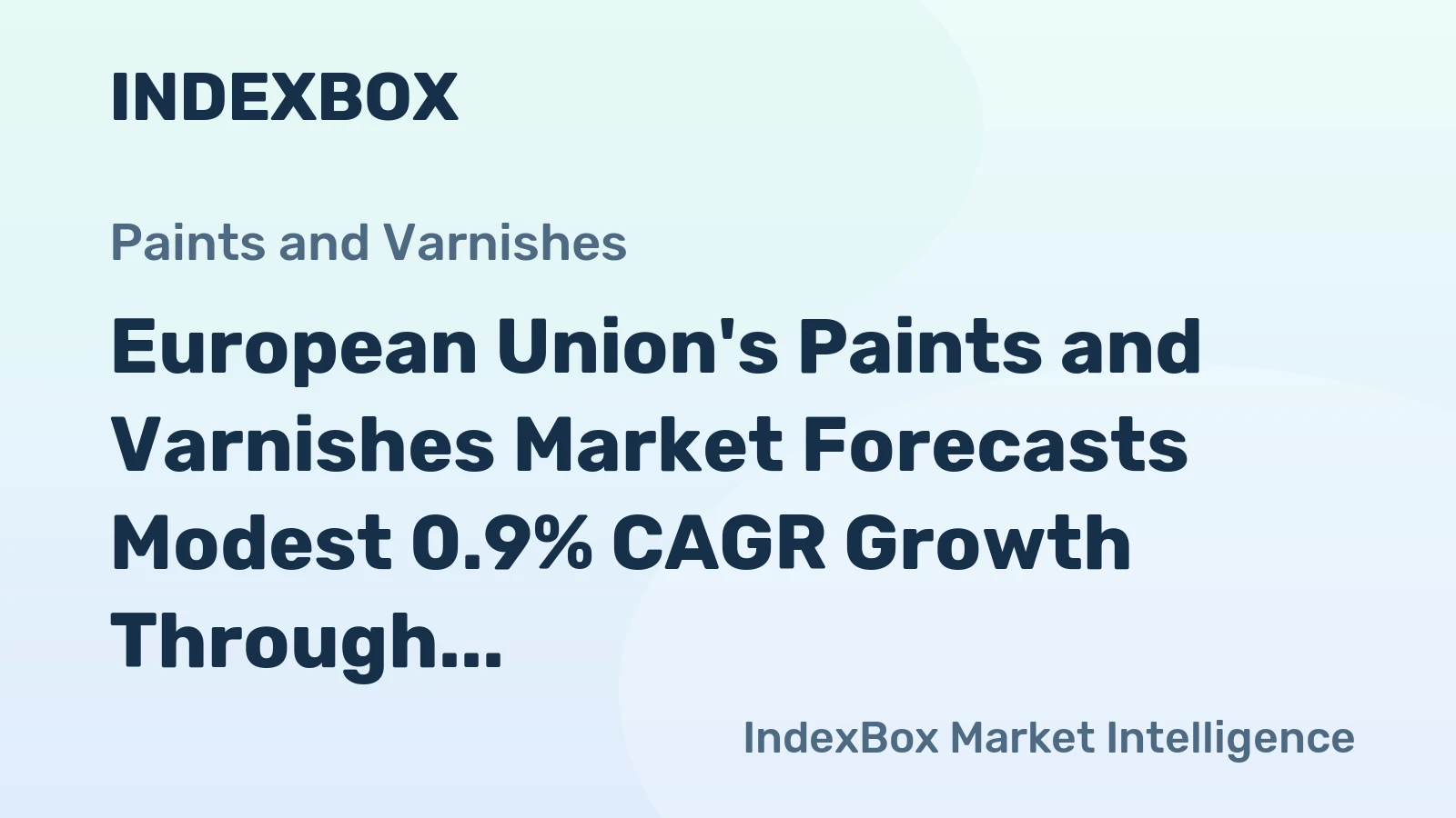 European Union's Paints and Varnishes Market Forecasts Modest 0.9% CAGR Growth Through 2035