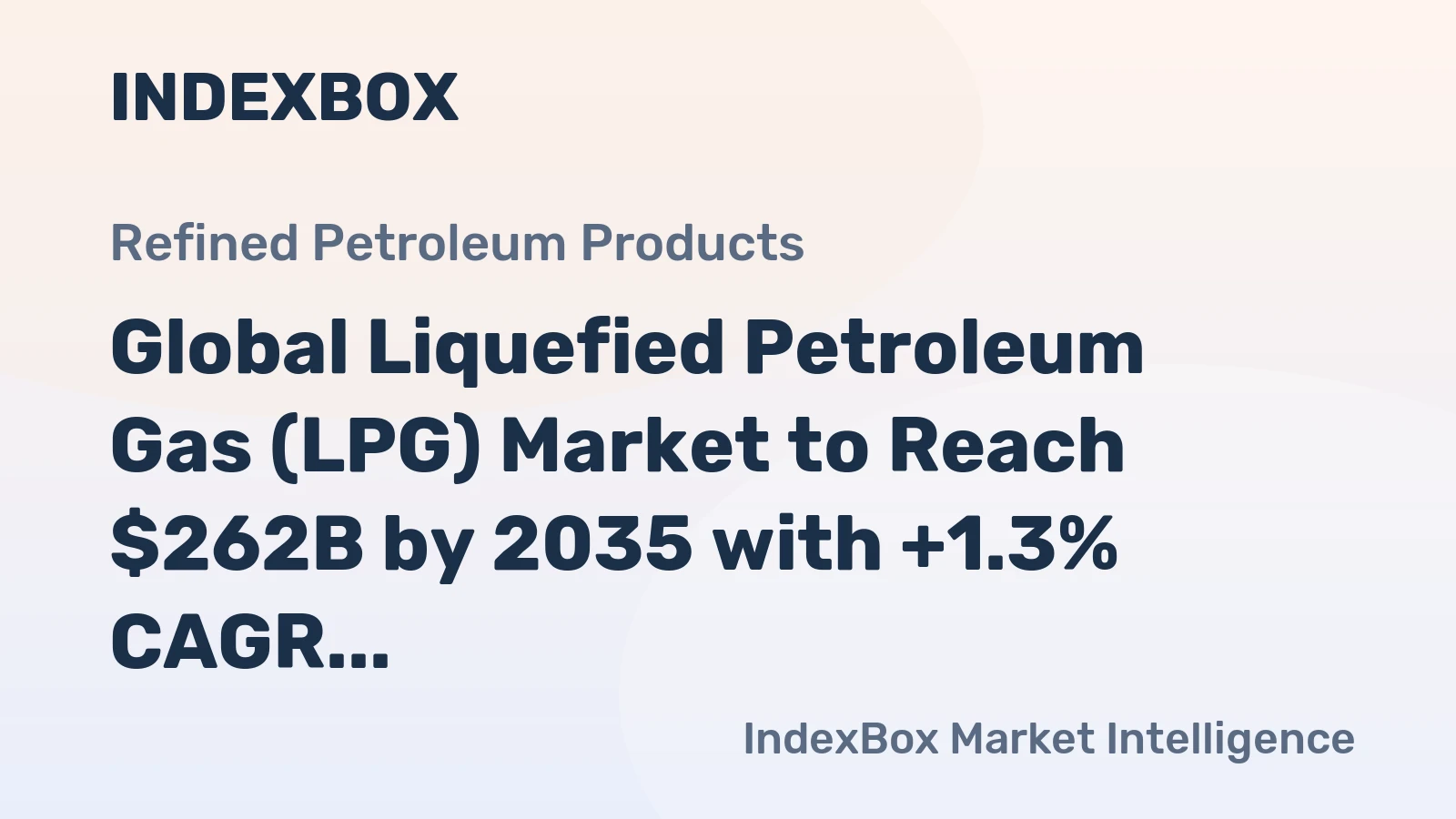 Global Liquefied Petroleum Gas (LPG) Market to Reach $262B by 2035 with +1.3% CAGR Growth in Volume