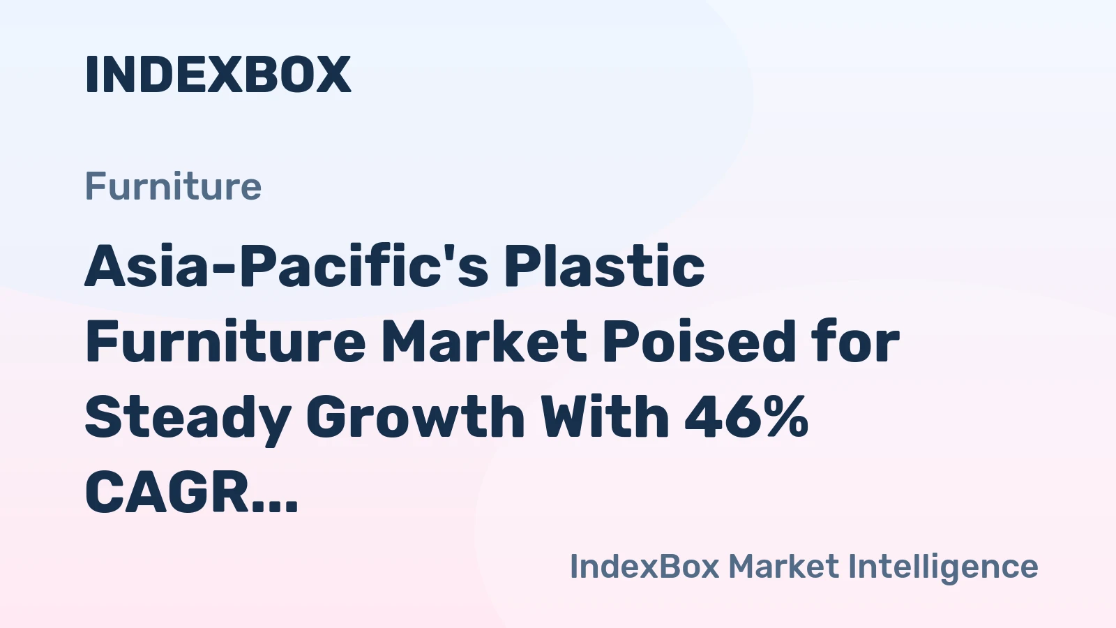 Asia-Pacific's Plastic Furniture Market Poised for Steady Growth With 46% CAGR in Value Through 2035