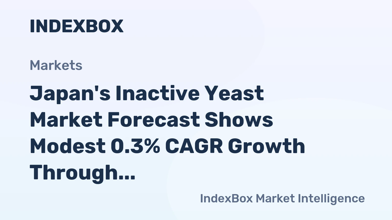 Japan's Inactive Yeast Market Forecast Shows Modest 0.3% CAGR Growth Through 2035