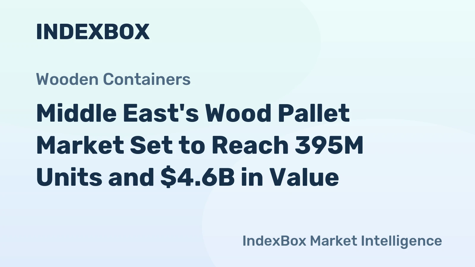 Middle East's Wood Pallet Market Set to Reach 395M Units and $4.6B in Value