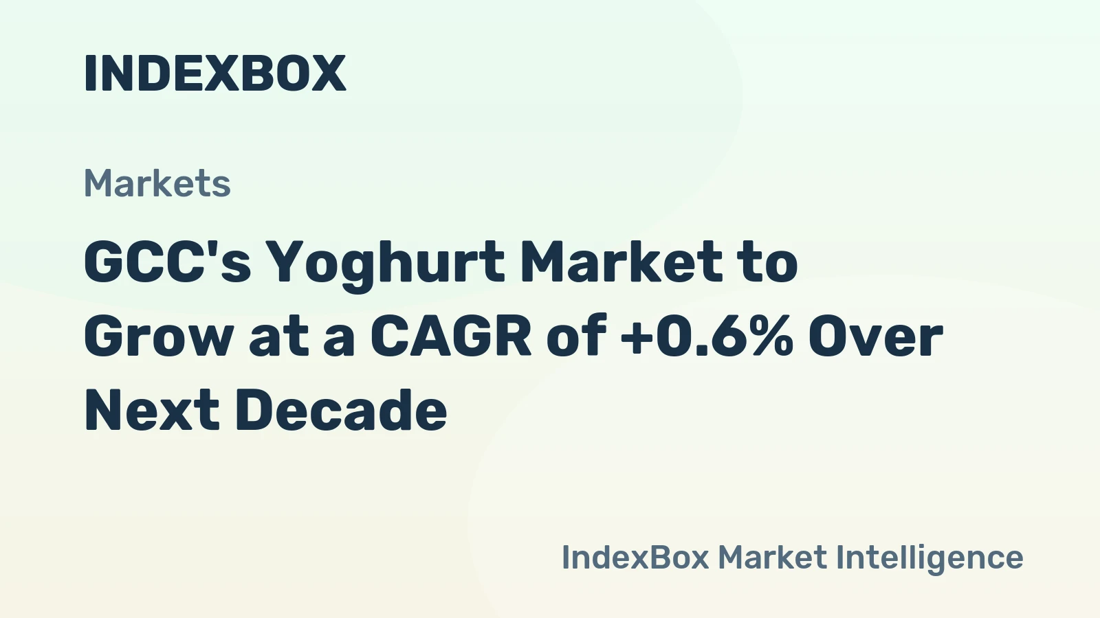 GCC's Yoghurt Market to Grow at a CAGR of +0.6% Over Next Decade